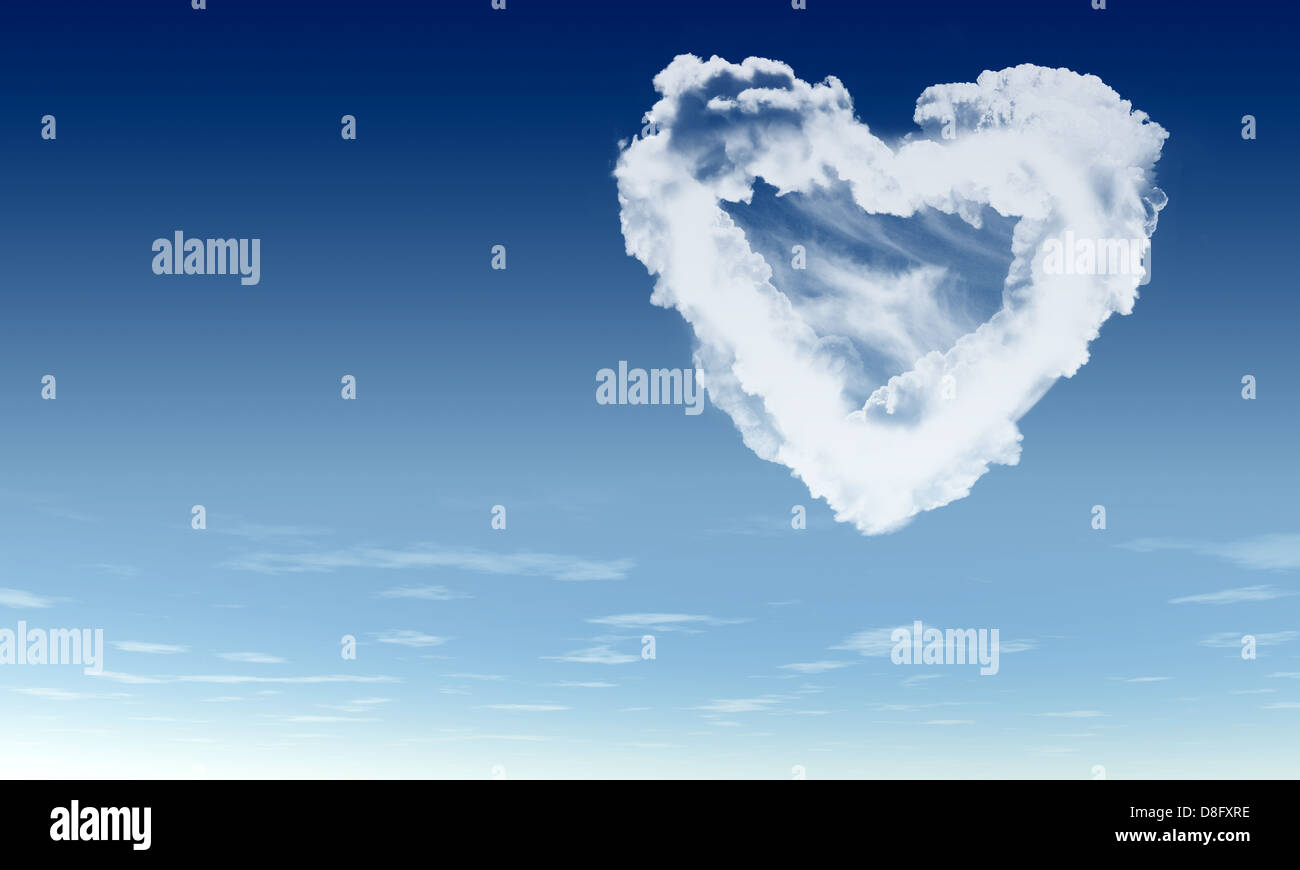 Heart from clouds Stock Photo - Alamy