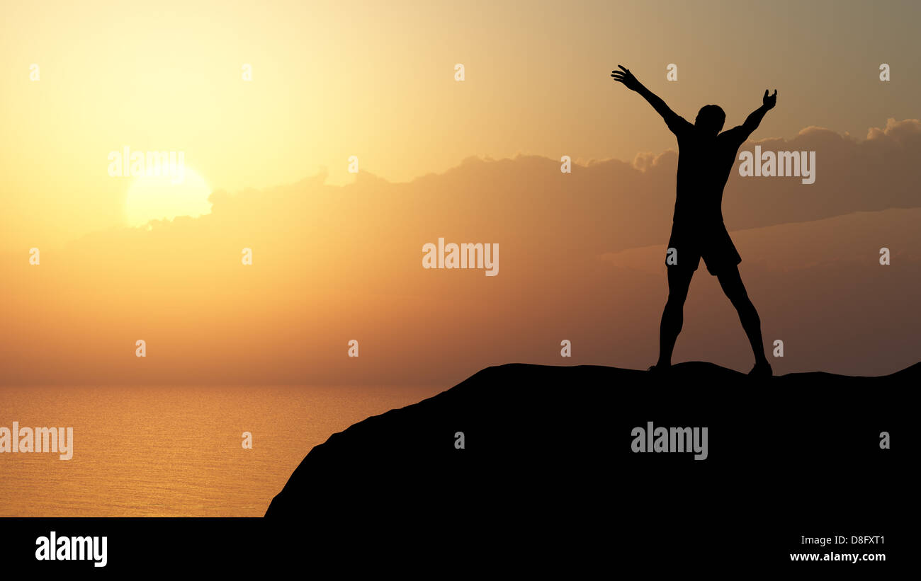 men greeting sun Stock Photo - Alamy