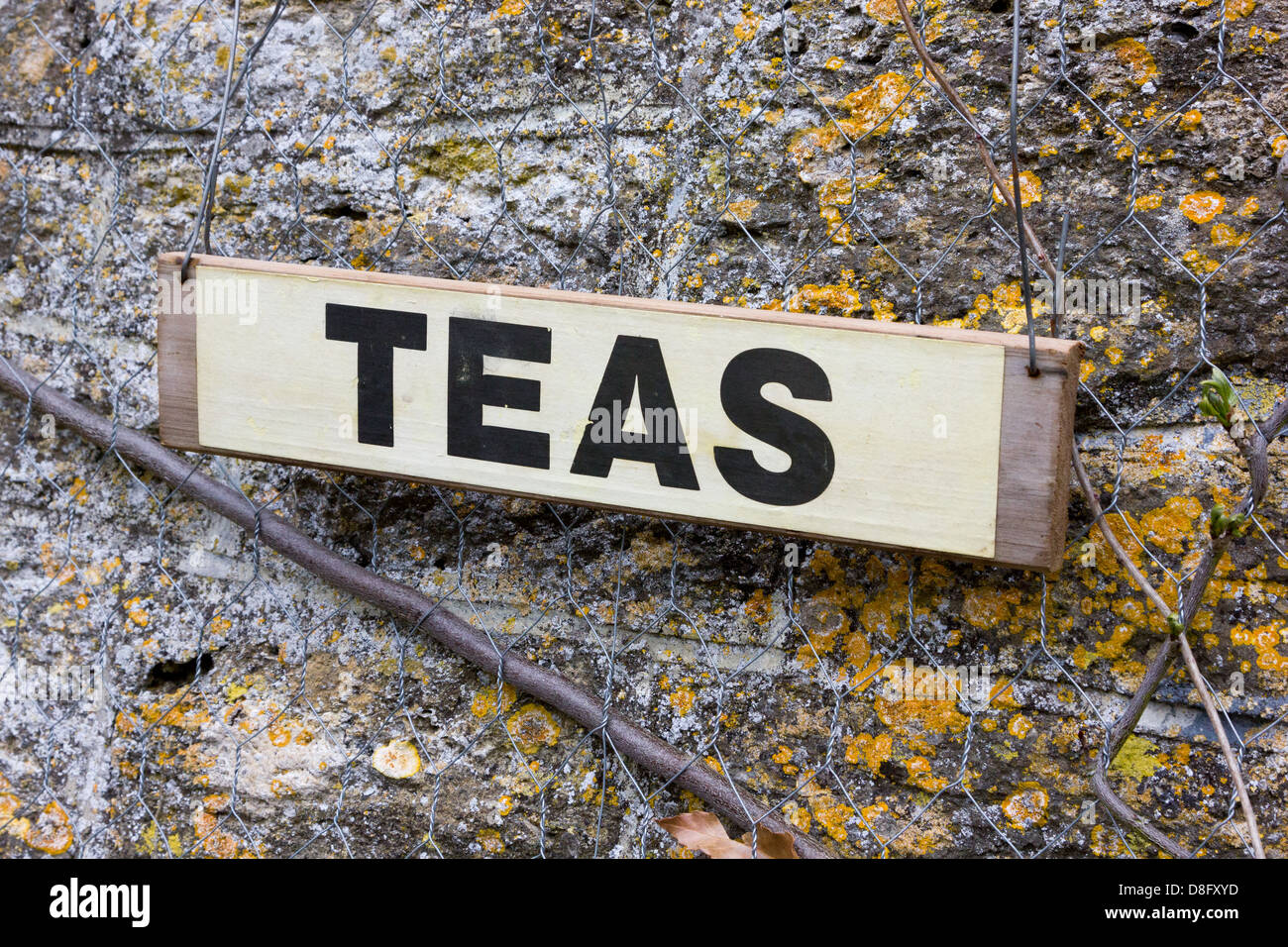 Sign for Teas Stock Photo - Alamy