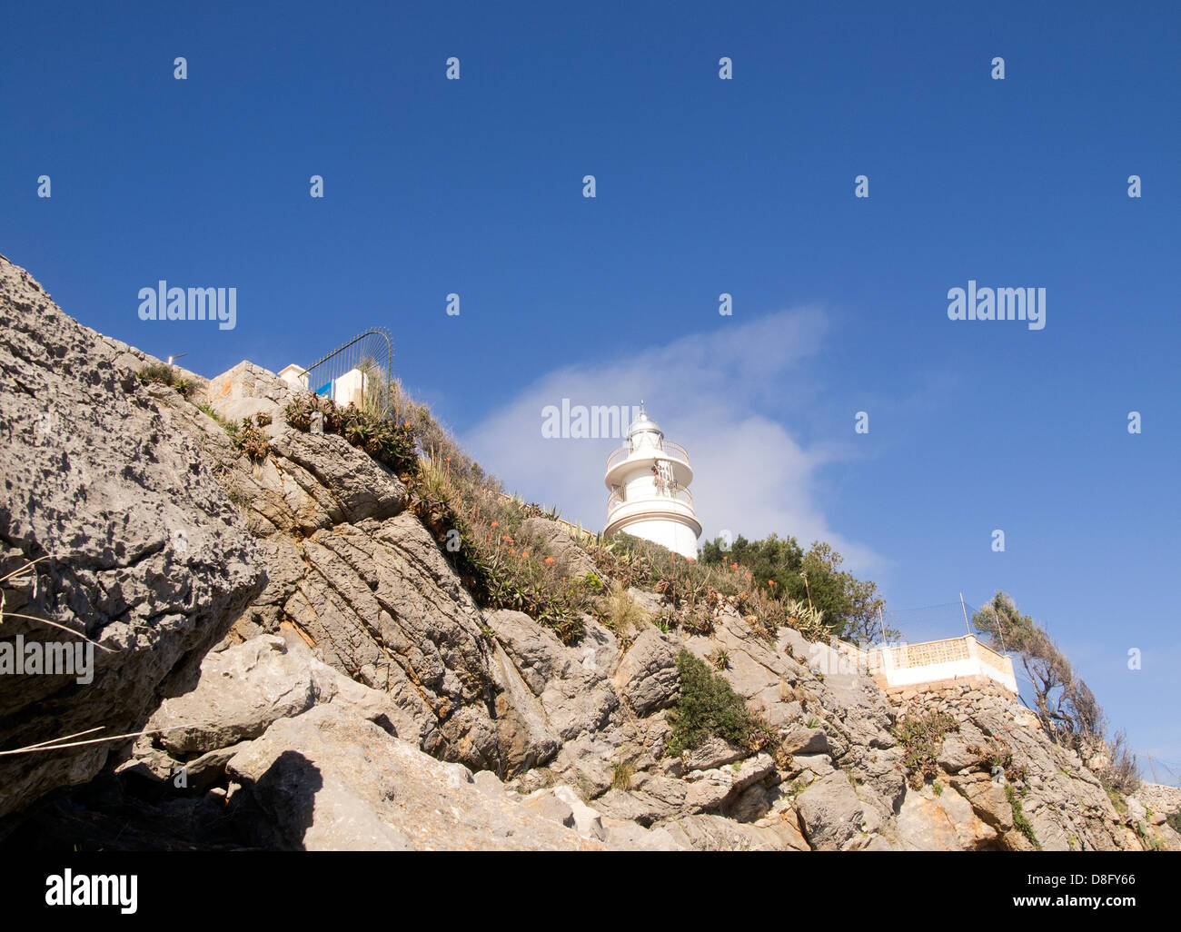 The lighthouse on the cliff Stock Photo - Alamy
