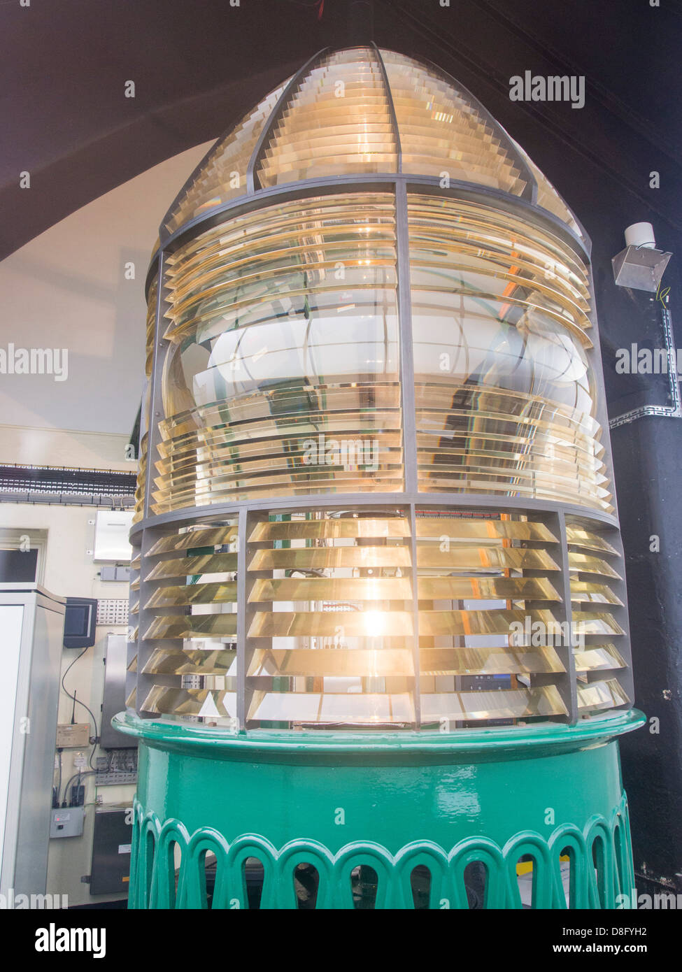 The light at Point Lynas lighthouse on Anglesey's east coast, Wales, UK ...