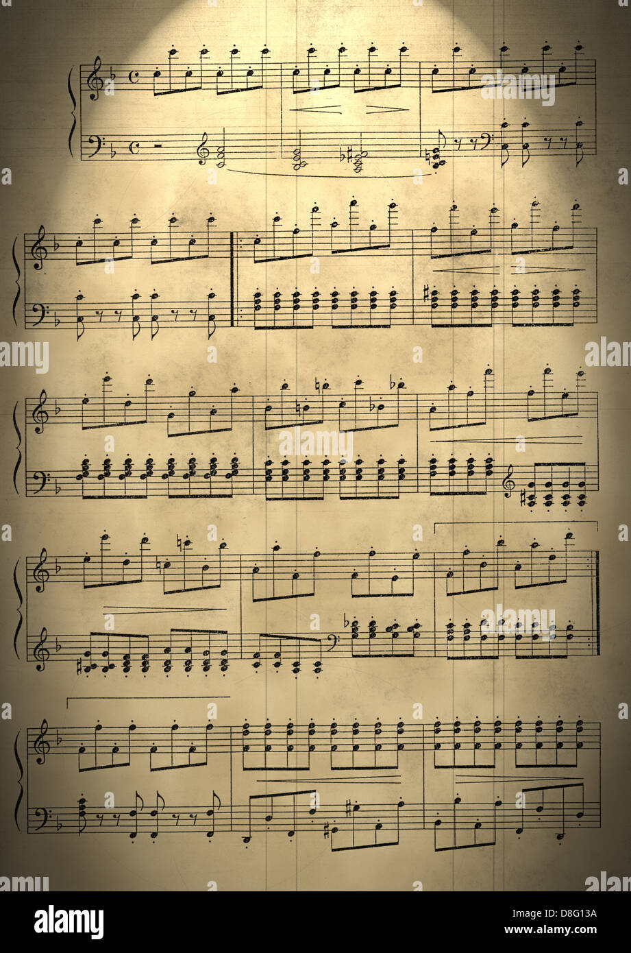 old musical notes Stock Photo - Alamy