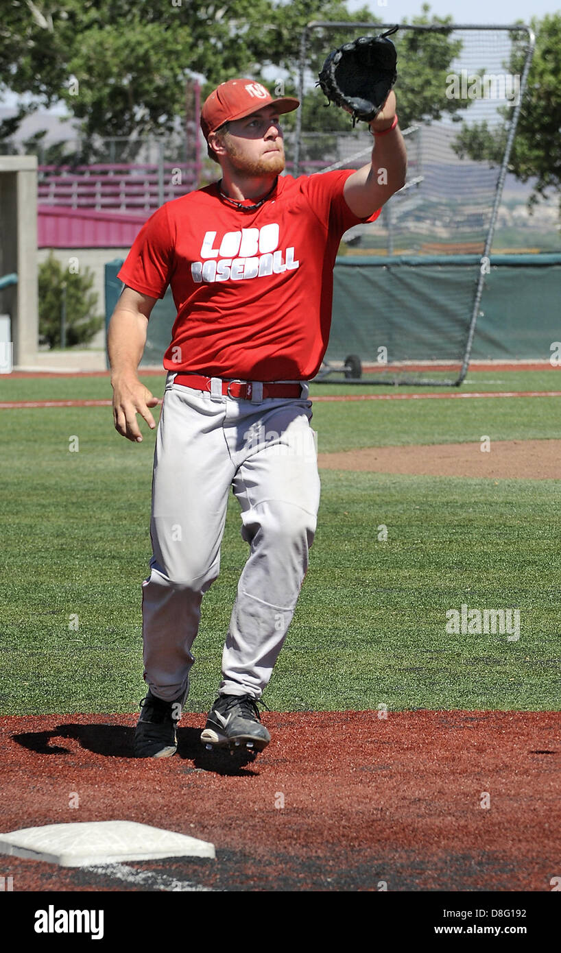 May 28, 2013 - Albuquerque, NM, U.S. - UNM pitcher Jake McCasland looks ...