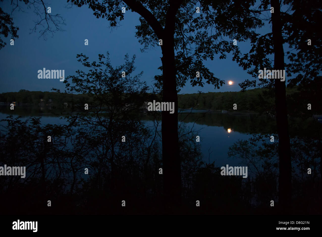Moon reflection lake hi-res stock photography and images - Alamy