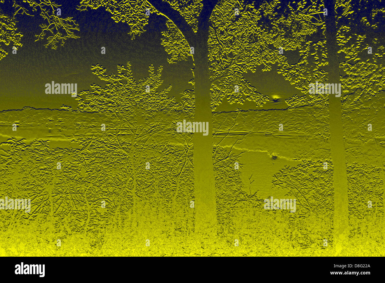 Prairieville, Michigan - A full moon rises over Stewart Lake Stock ...