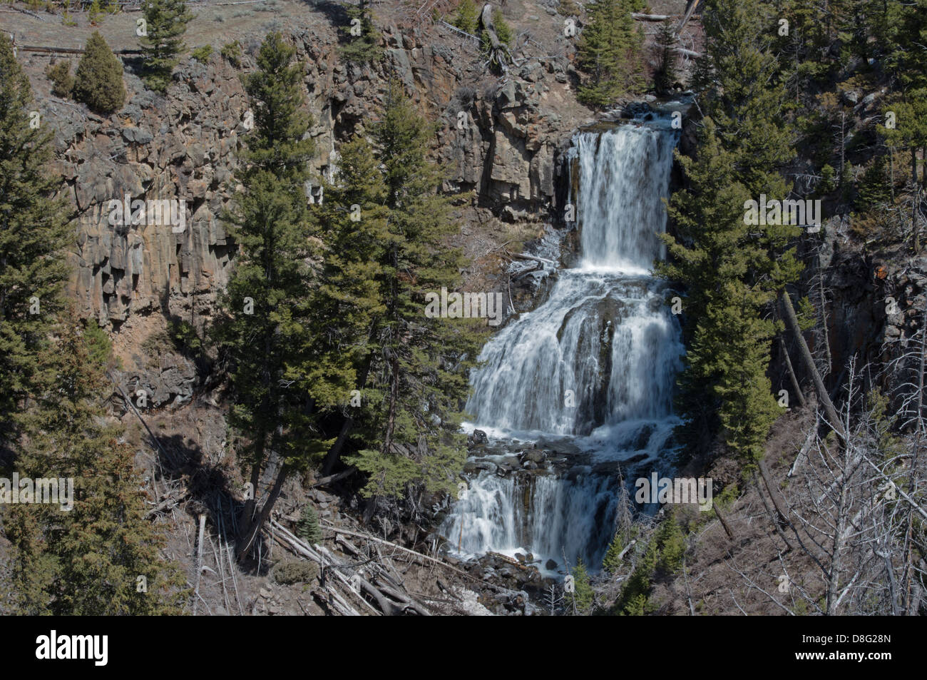 Waterfall, Undine Falls, Yellowstone National Park, Yellowstone ...