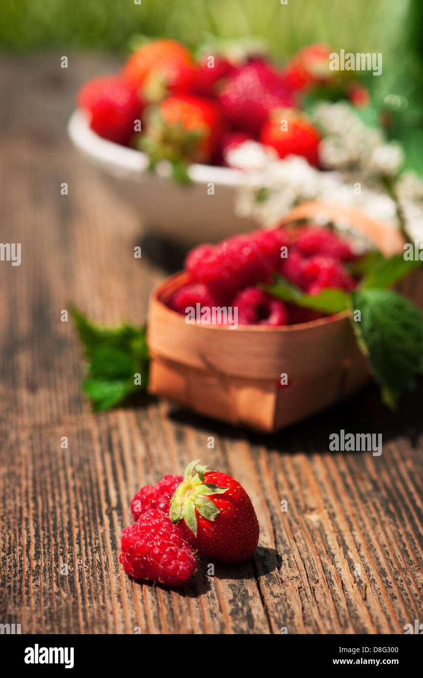 Mixed berry basket hi-res stock photography and images - Alamy