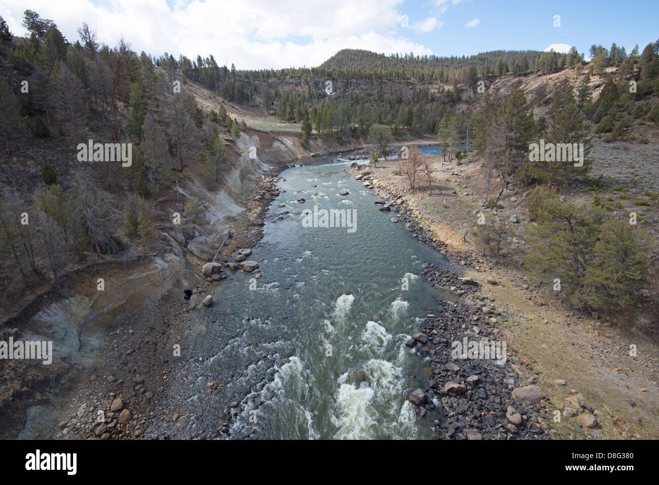 Yellowstone River, Yellowstone, Yellowstone National Park, Wyoming ...