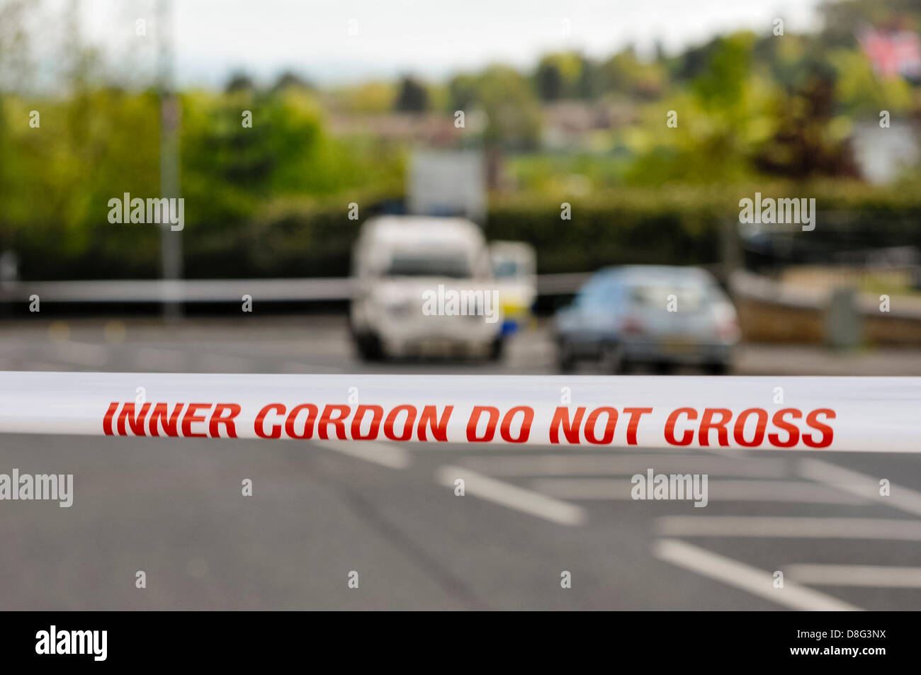 Police Inner Cordon tape seals off a crime scene Stock Photo - Alamy