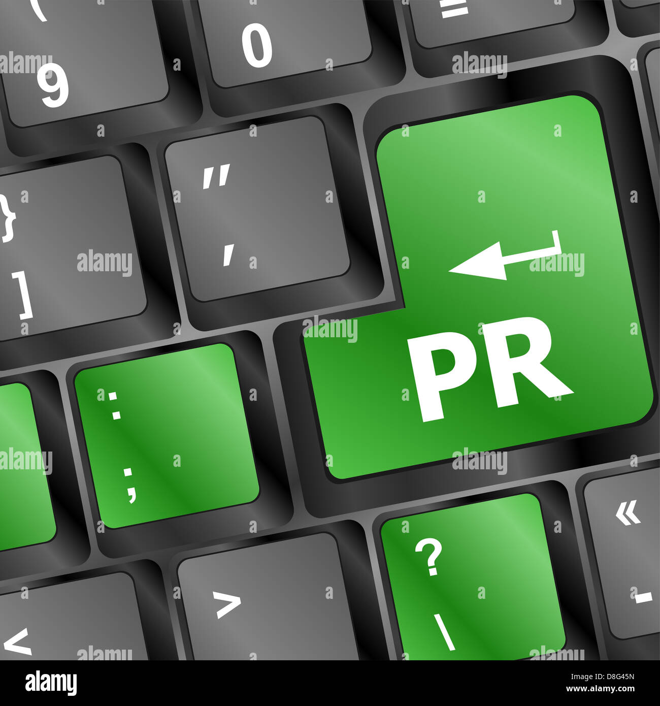 Marketing concept: computer keyboard with word PR Stock Photo - Alamy