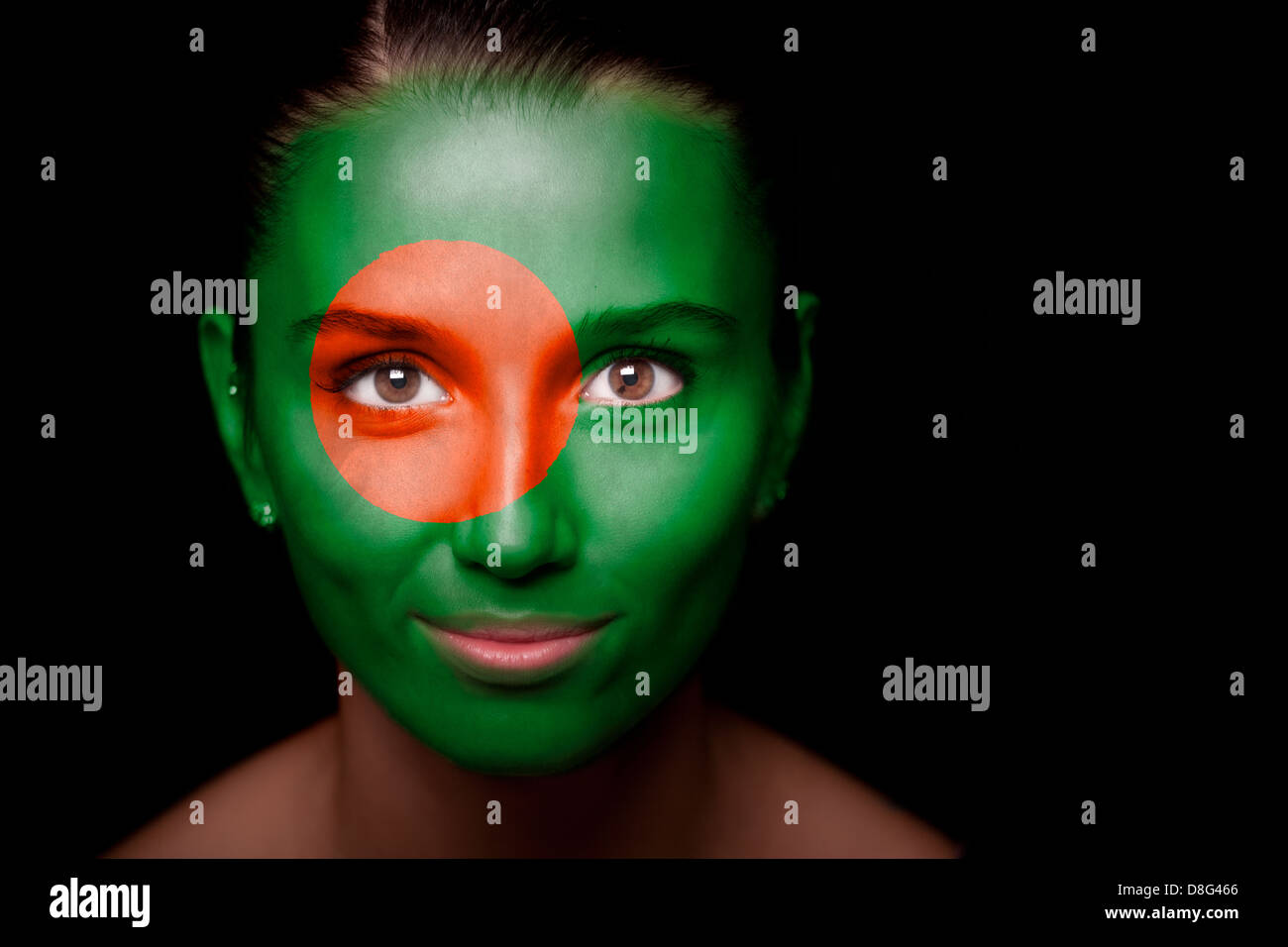 Human face painted flag bangladesh hi-res stock photography and images ...