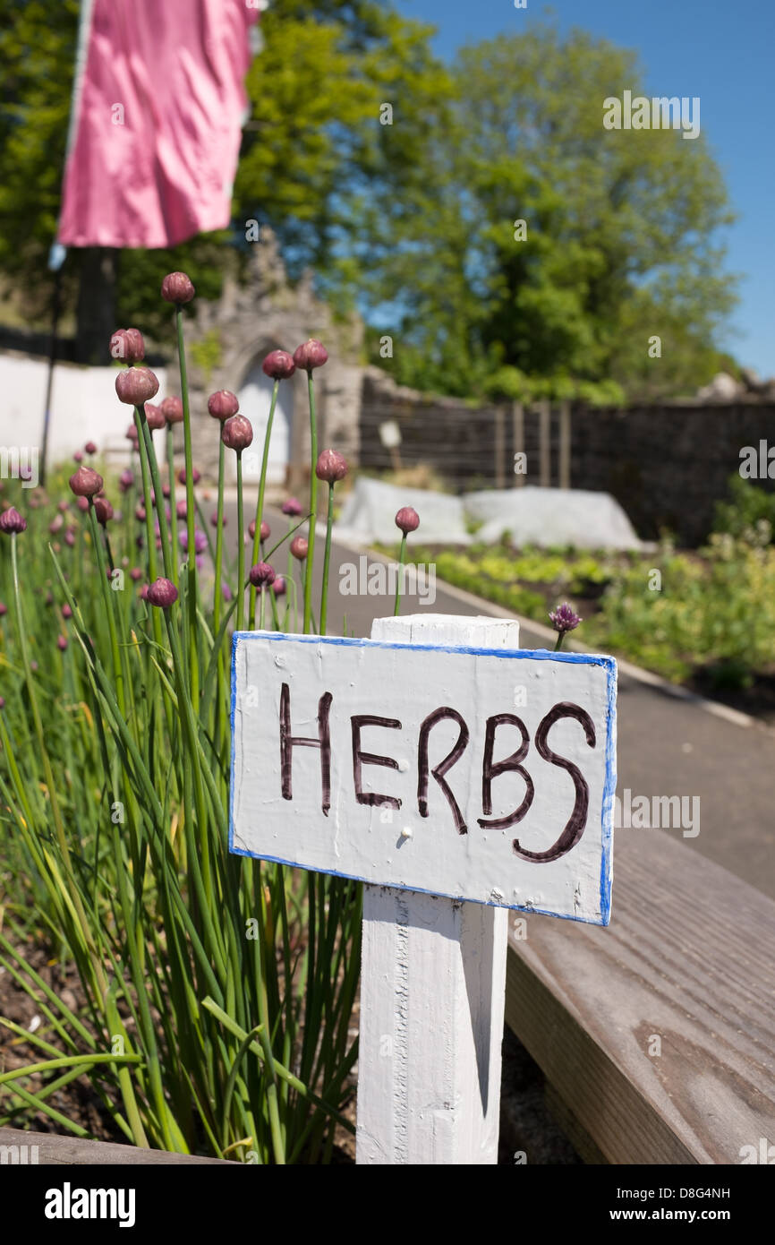 A Herbs Sign Stock Photo - Alamy