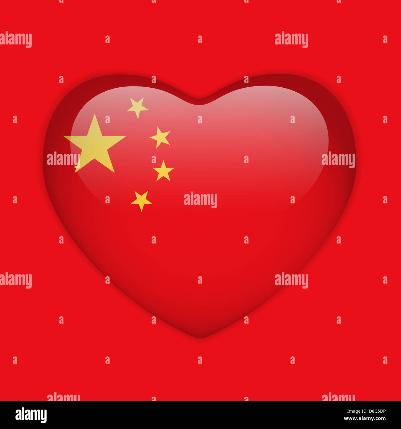 Vector - China Flag Heart Glossy Button Stock Photo - Alamy