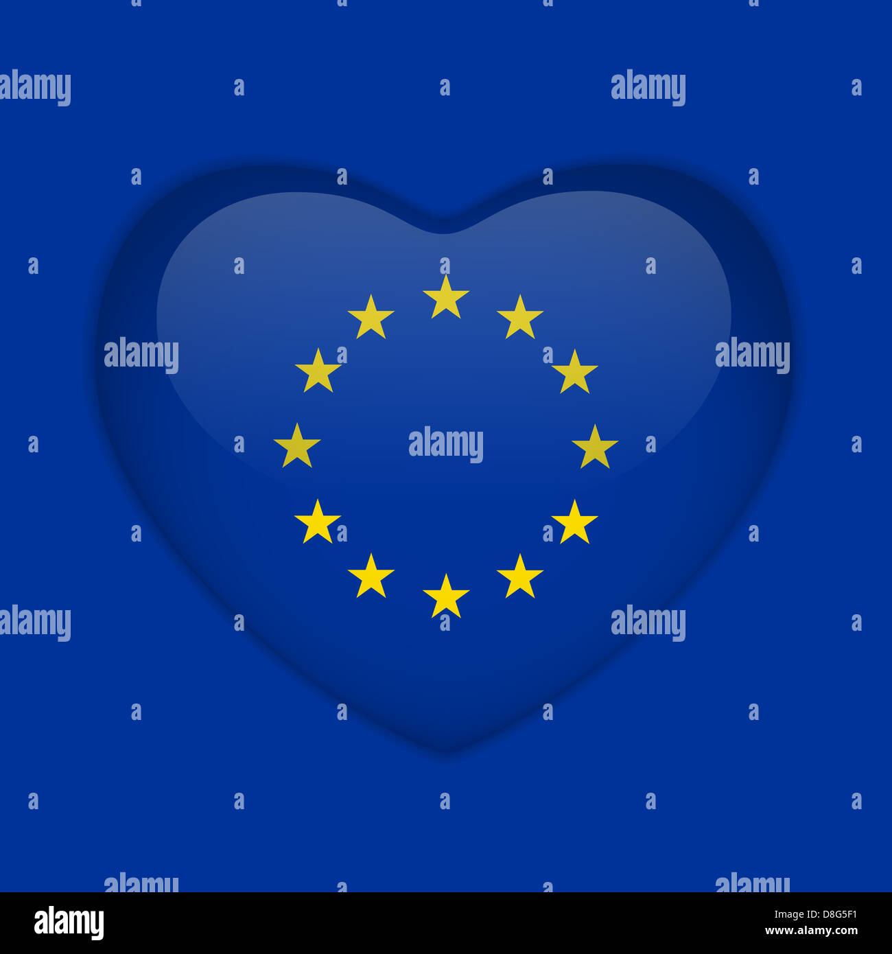 Vector - Europe Flag Heart Glossy Button Stock Photo - Alamy