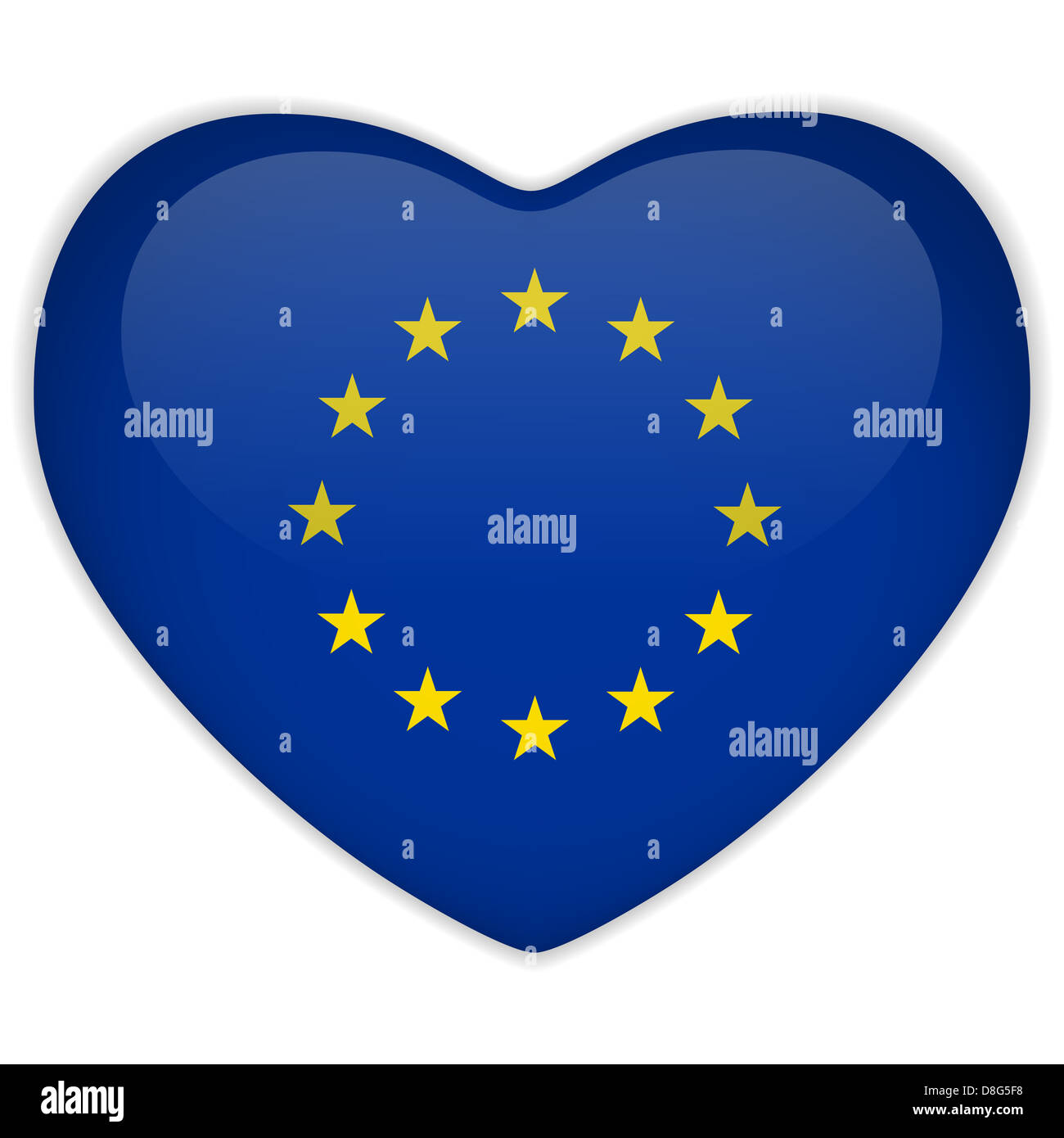 Vector - Europe Flag Heart Glossy Button Stock Photo - Alamy