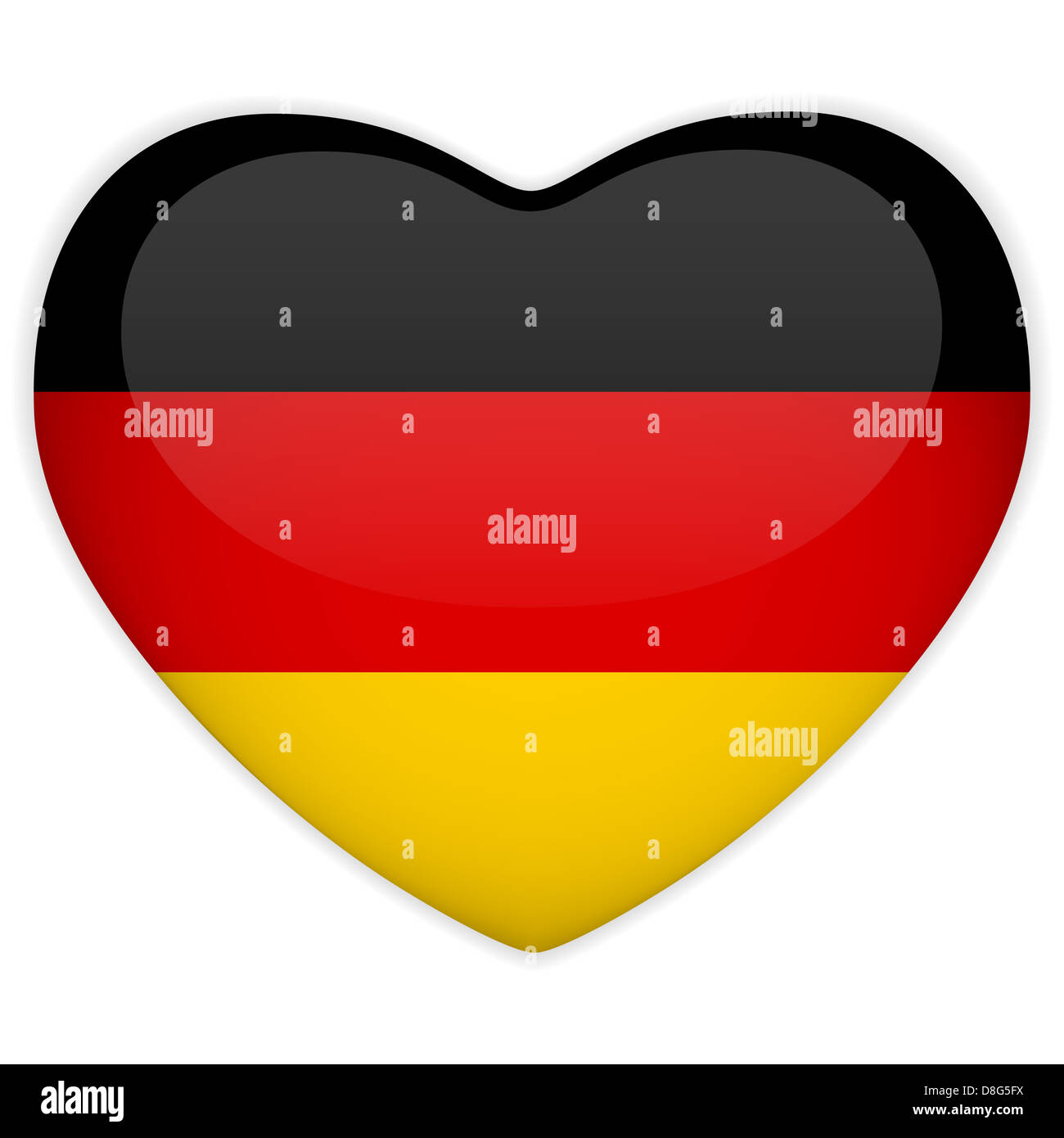 Vector - Germany Flag Heart Glossy Button Stock Photo - Alamy