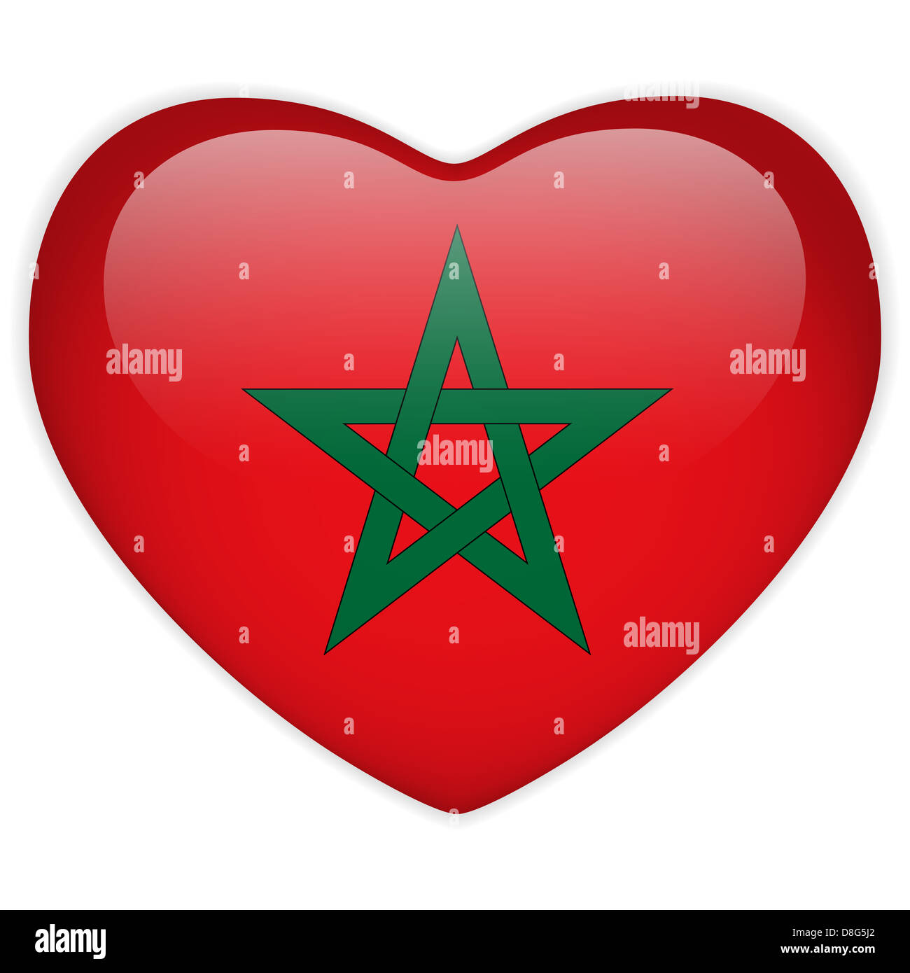 Vector - Morocco Flag Heart Glossy Button Stock Photo - Alamy