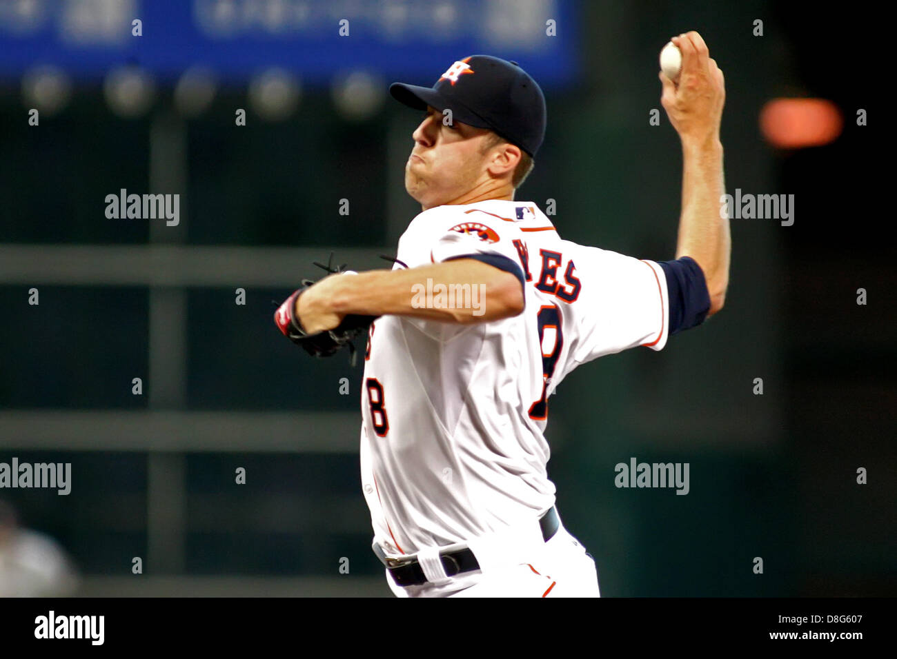 Houston, Texas, USA. May 28, 2013. Houston Astros pitcher Jordan Lyles ...