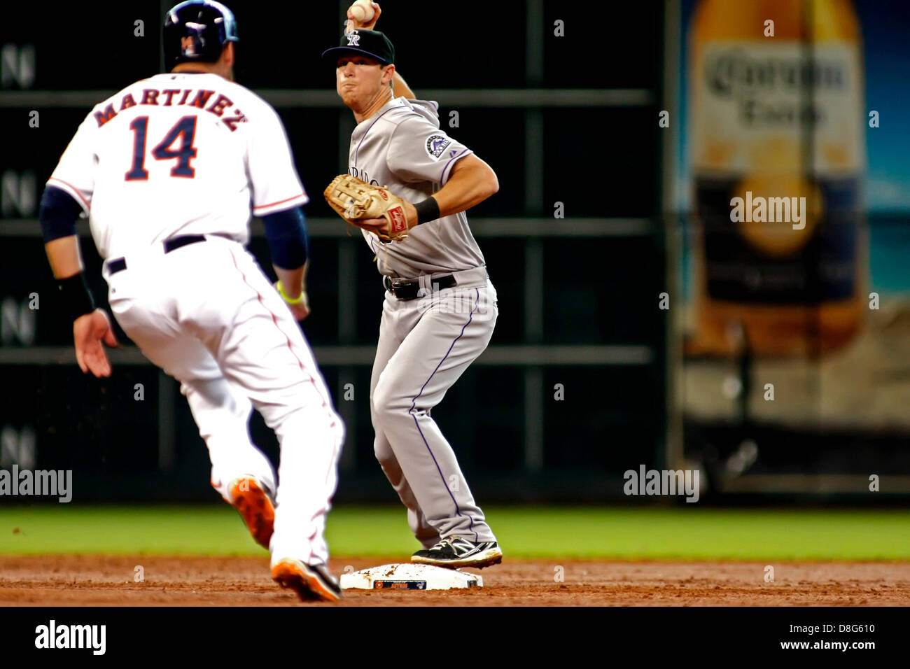 Houston, Texas, USA. May 28, 2013. Colorado Rockies second baseman DJ ...