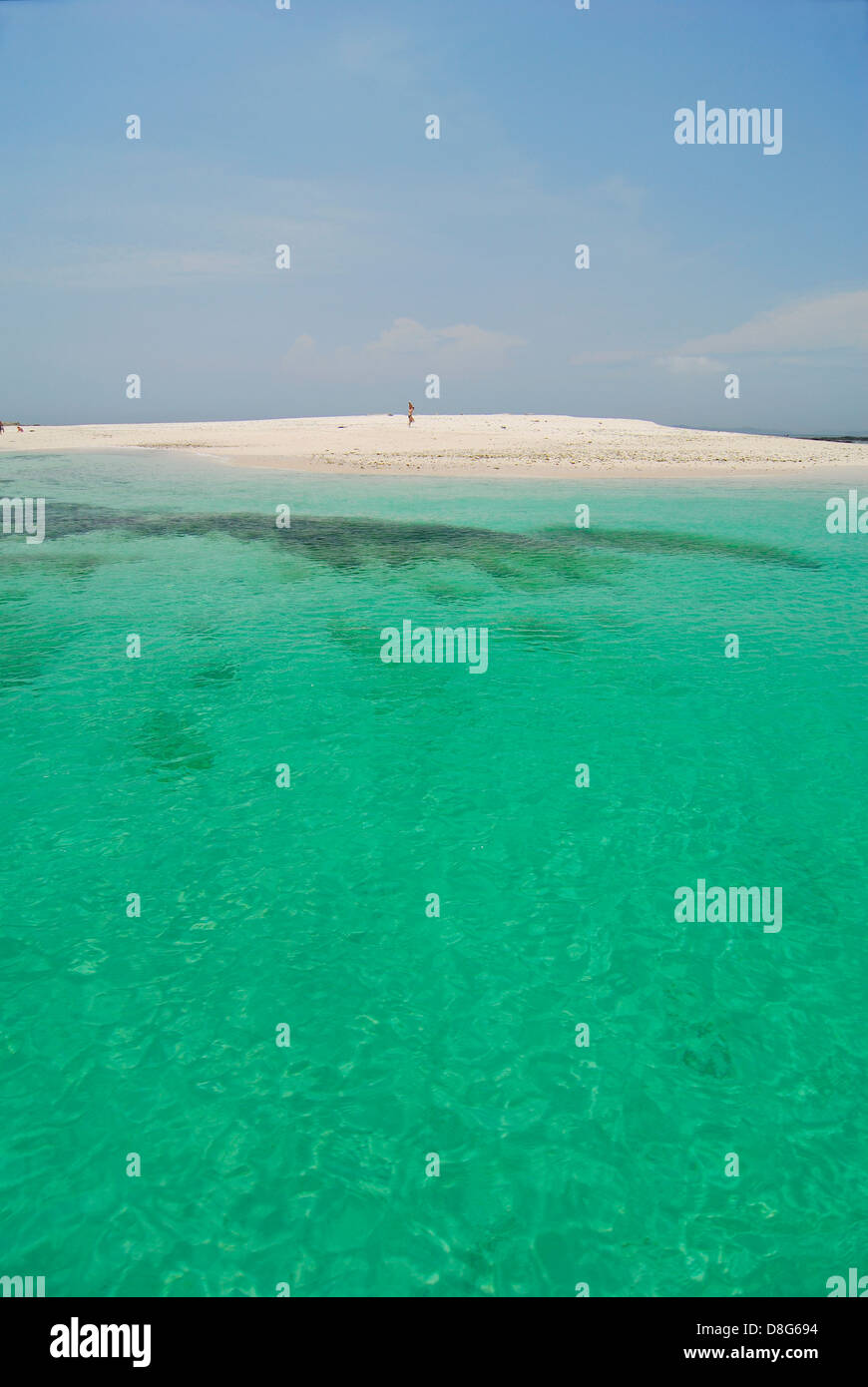 Clear waters and bleached sands beach in Bolanos island Stock Photo - Alamy