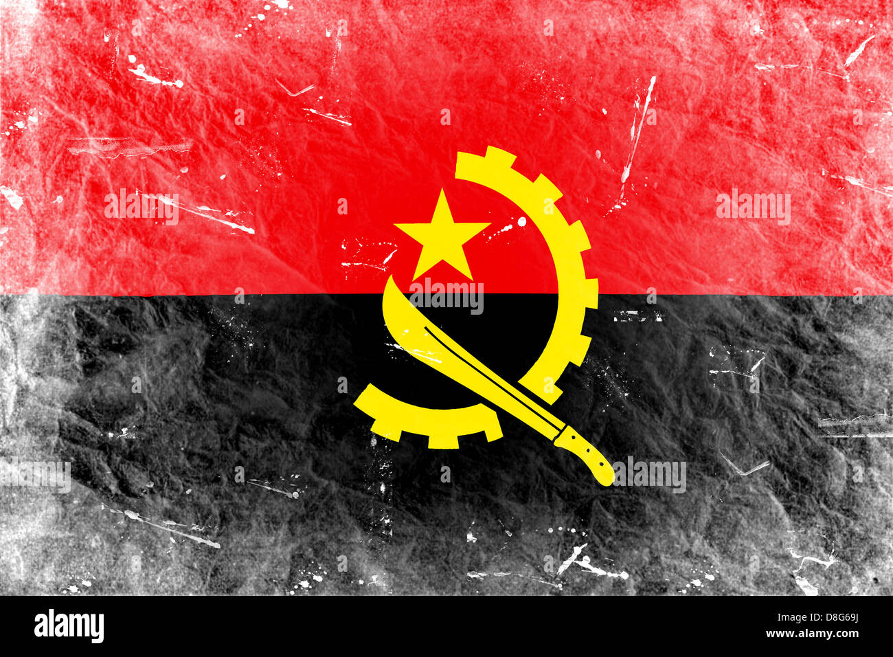 The Angolan flag Stock Photo - Alamy