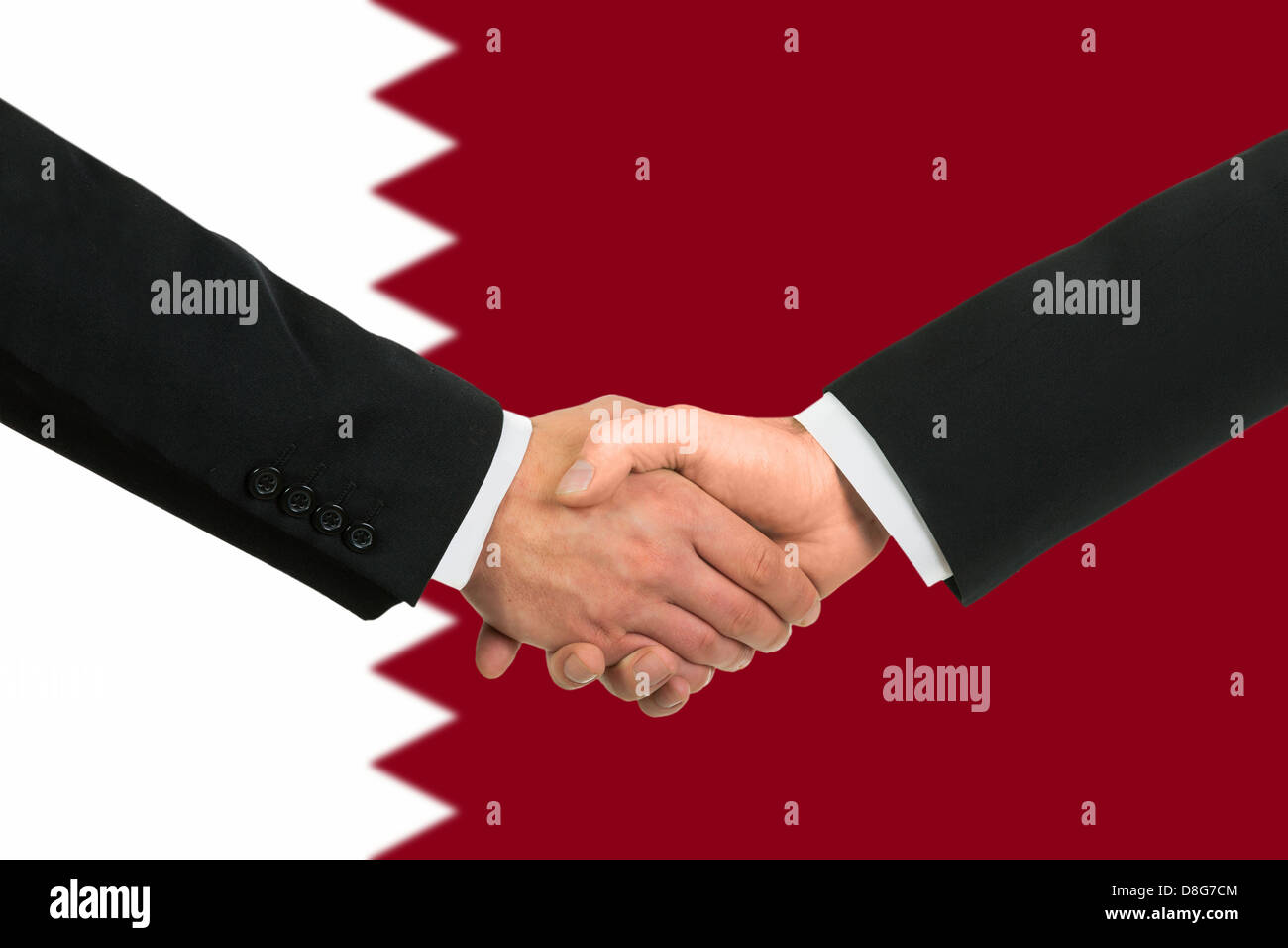 The Qatari flag Stock Photo - Alamy