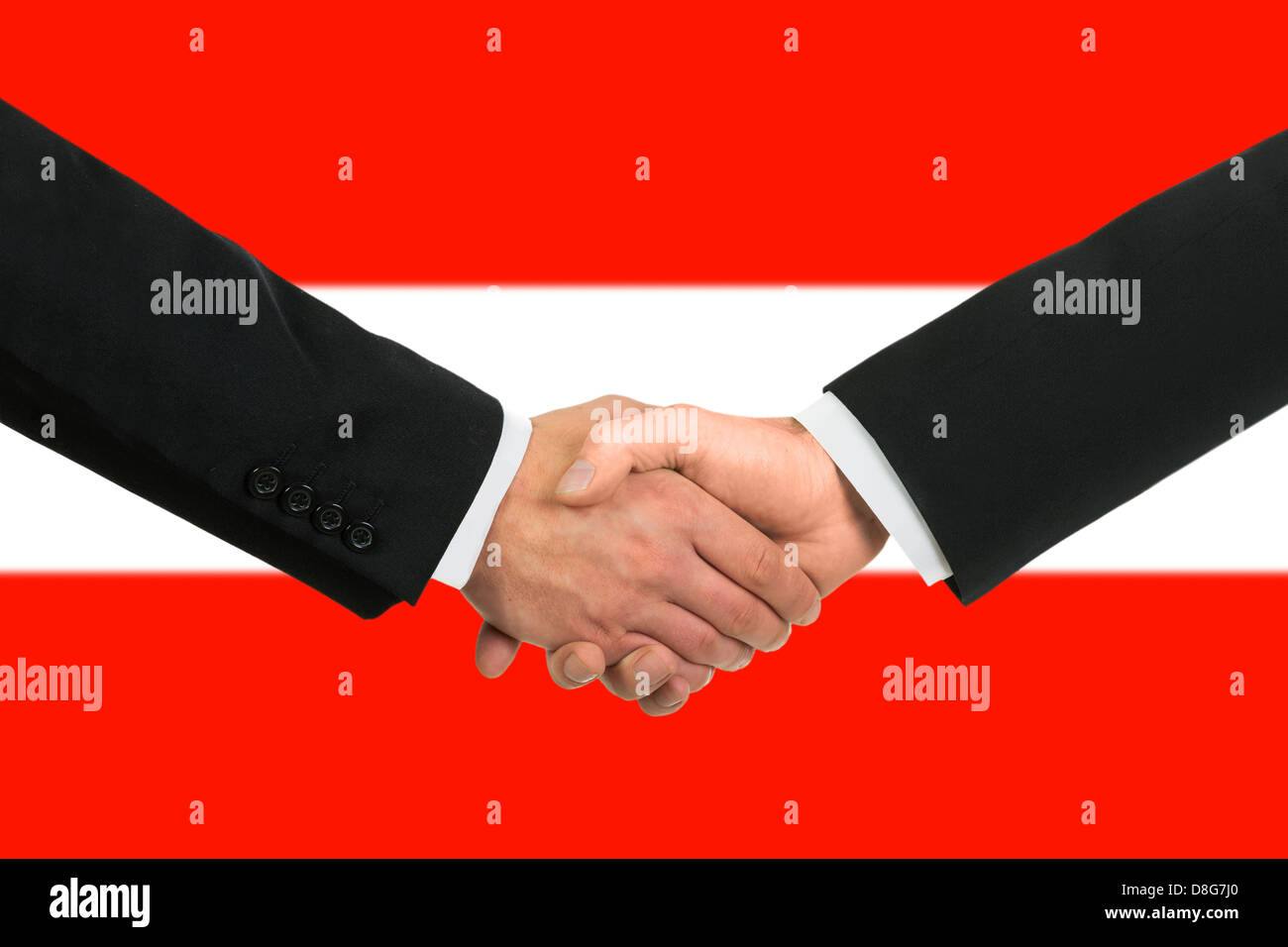 The Austrian flag Stock Photo - Alamy