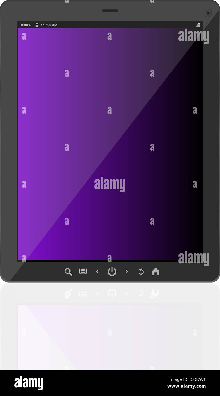 Tablet pc with blue screen Stock Photo - Alamy