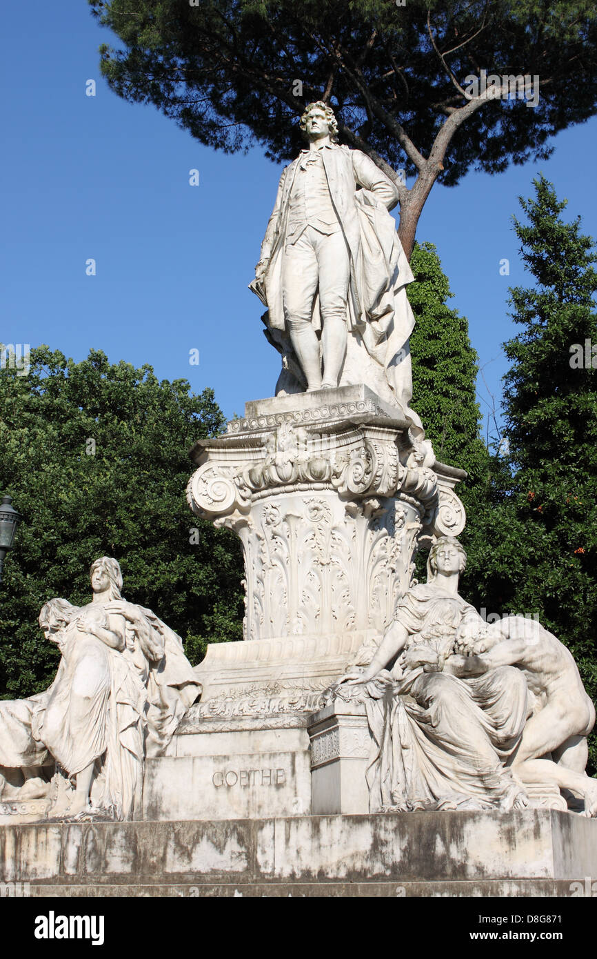 Marble statue of Goethe in Rome, Italy Stock Photo - Alamy