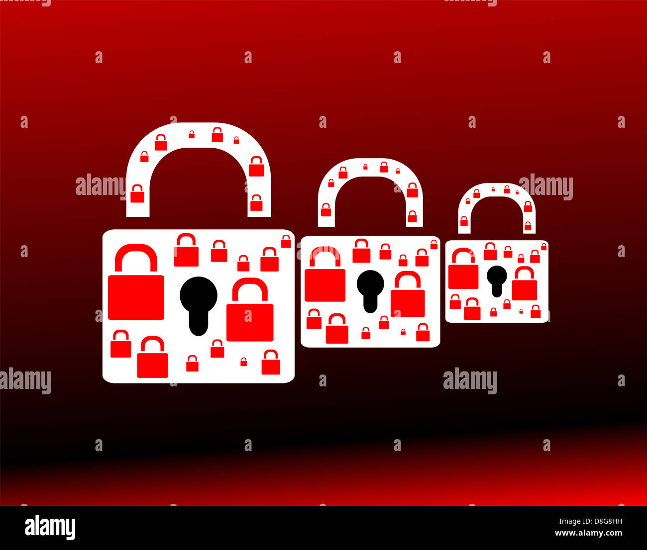 red glossy circle web icon on red background Stock Photo - Alamy