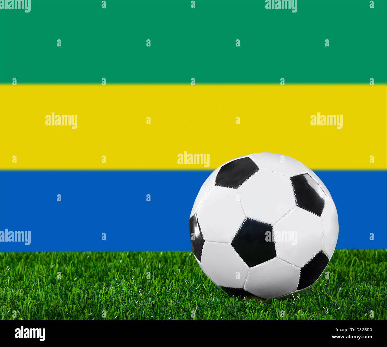 The Gabonese flag Stock Photo - Alamy