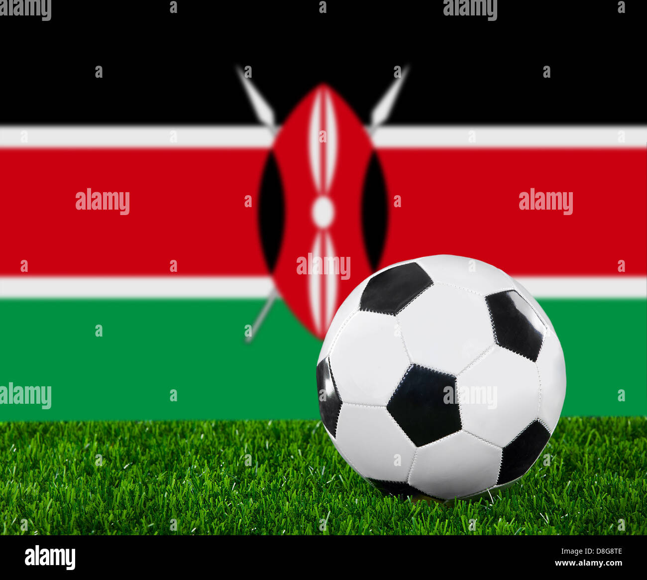 The Kenyan flag Stock Photo - Alamy