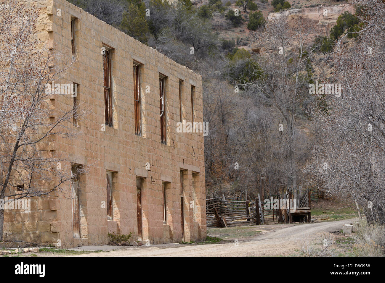 Abandoned company store in the old coal mining area of Spring Canyon ...