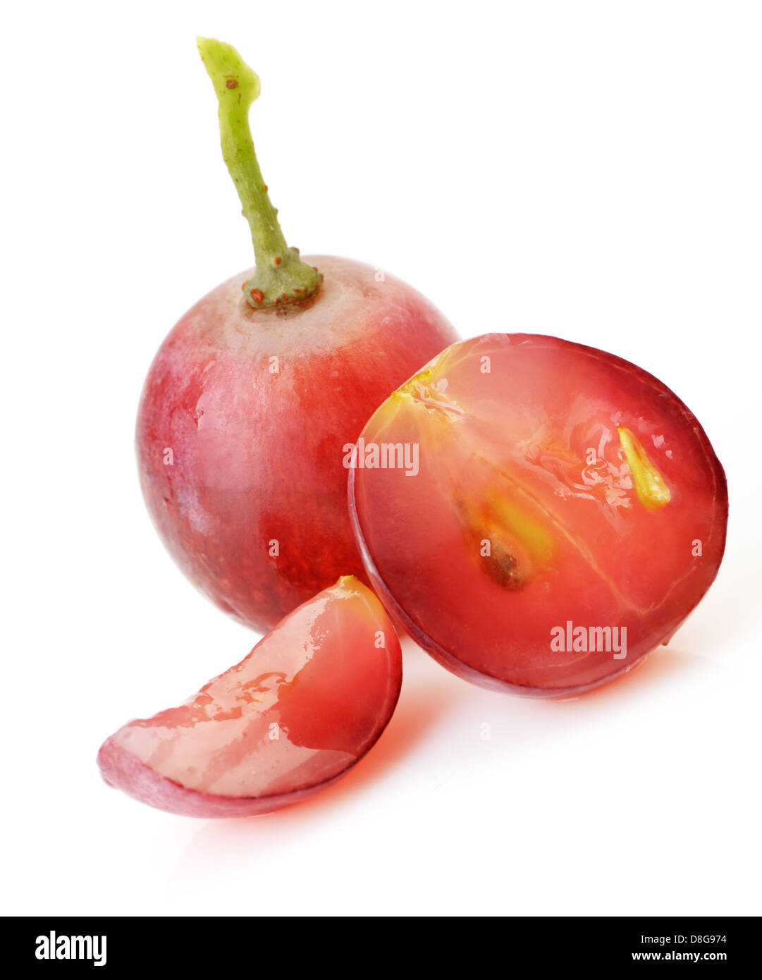 red grapes isolated Stock Photo - Alamy