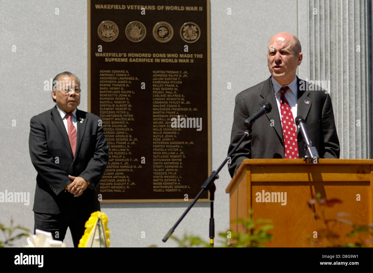 Massachusetts State Rep Paul Broudeur (right) and State Rep Donald H ...