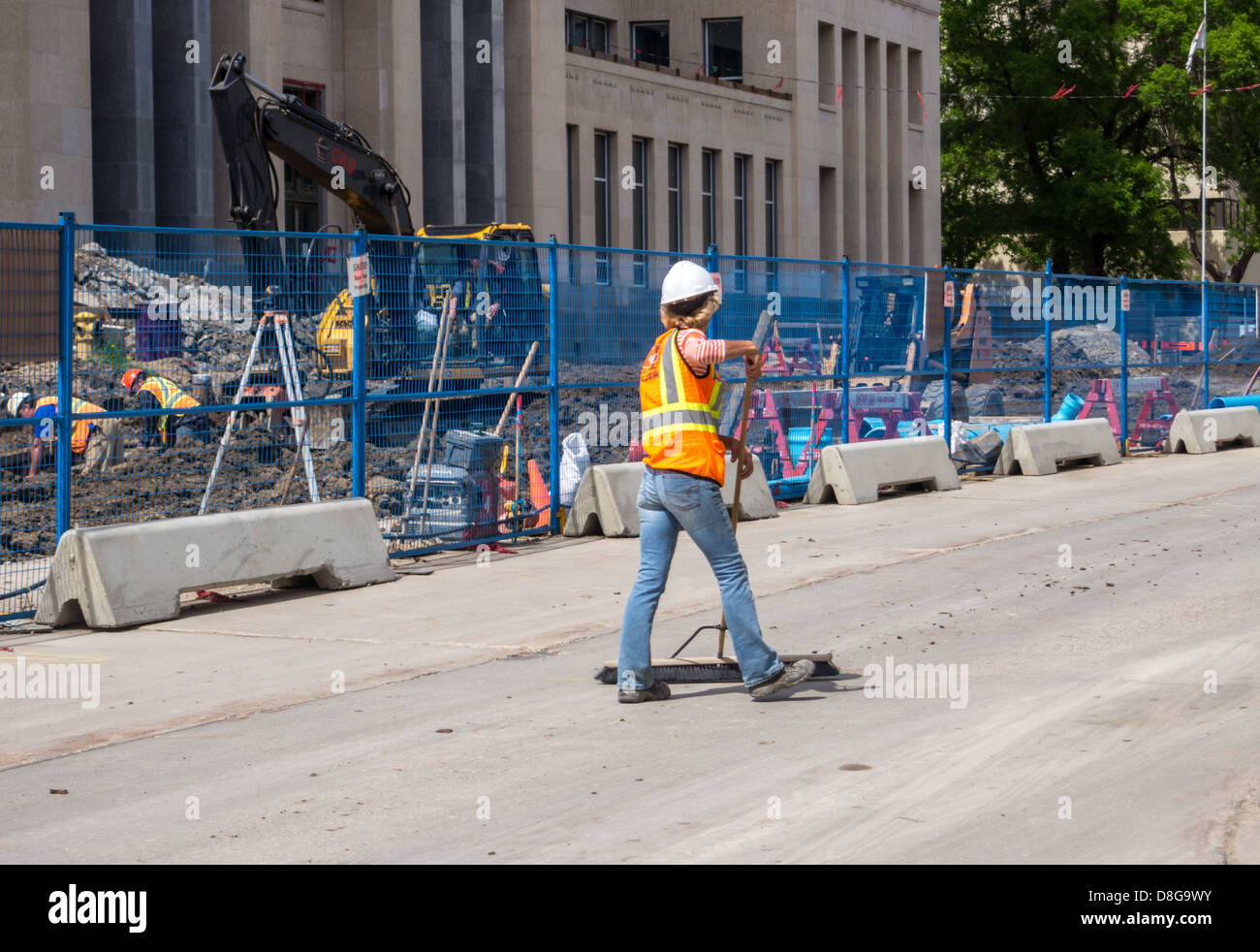 Worker sweeping hi-res stock photography and images - Alamy
