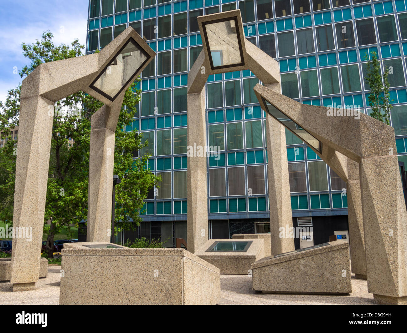 periscope statues outside the Alberta legislature, Edmonton Stock Photo ...