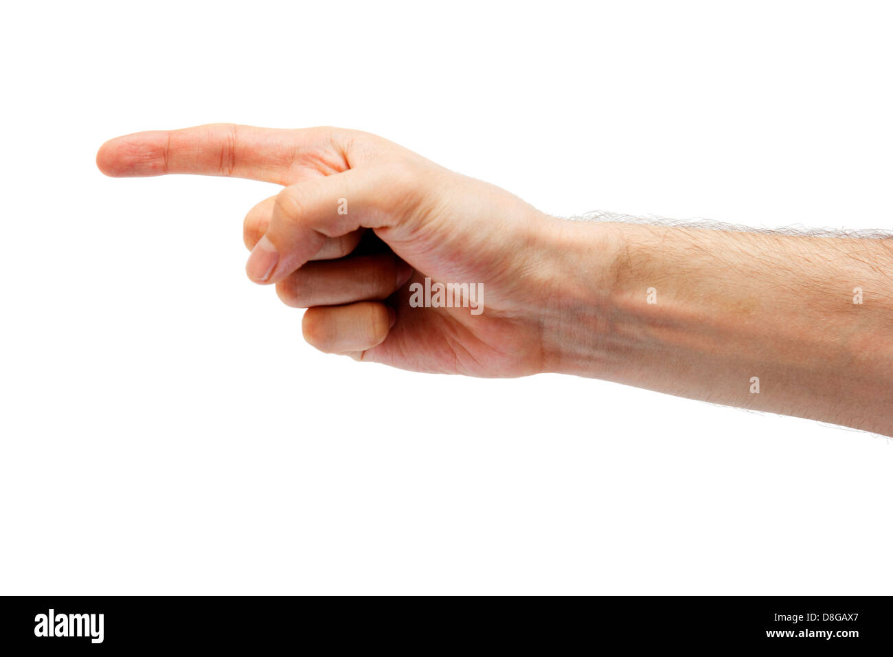 Human hand point with finger isolated on white Stock Photo - Alamy