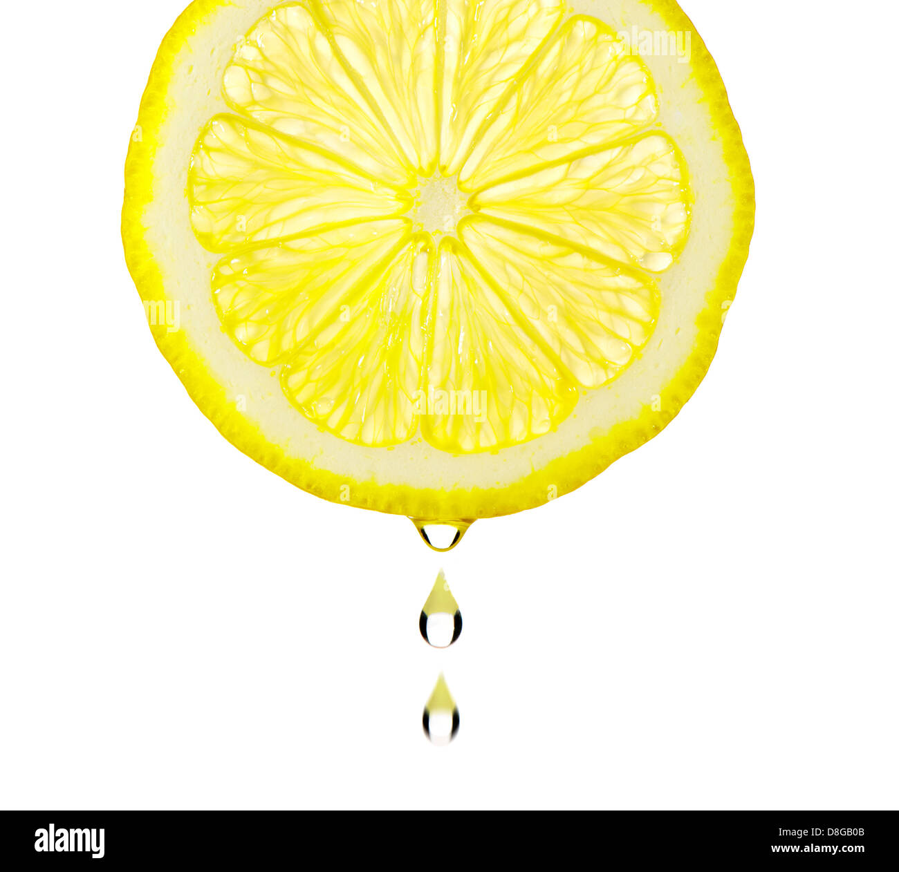 Section lemon with drop Stock Photo - Alamy