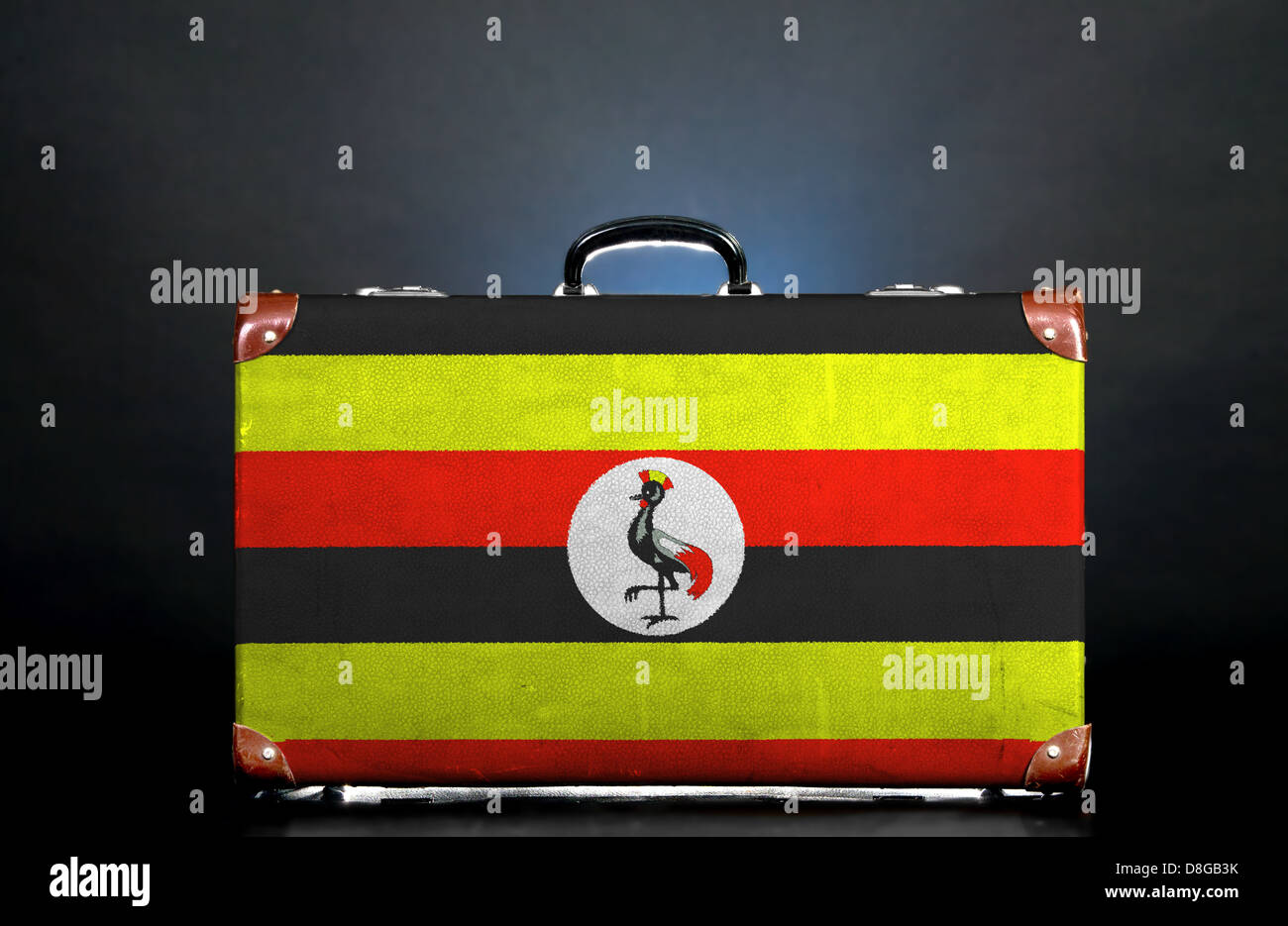 The Uganda flag Stock Photo - Alamy