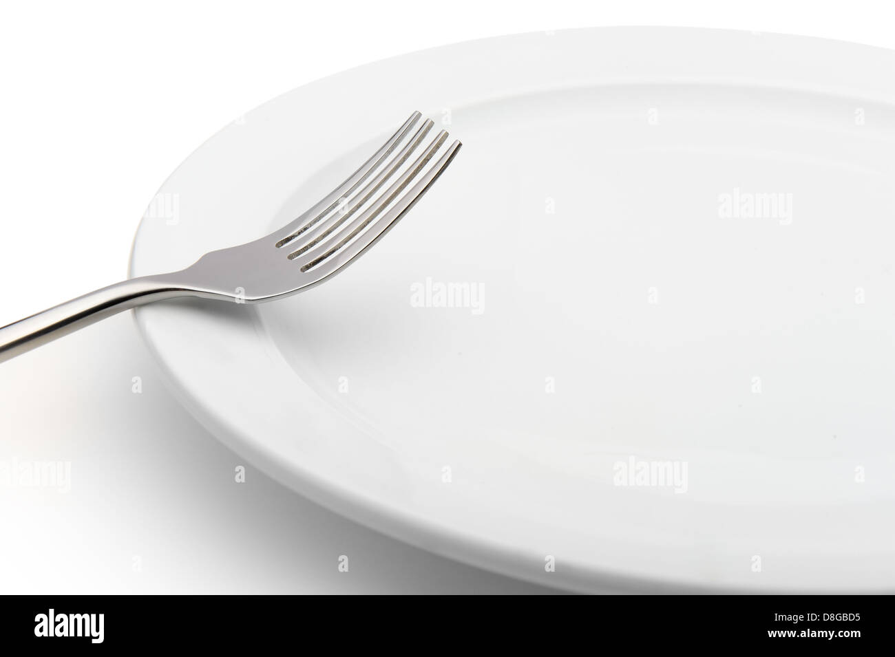 fork on a plate Stock Photo - Alamy