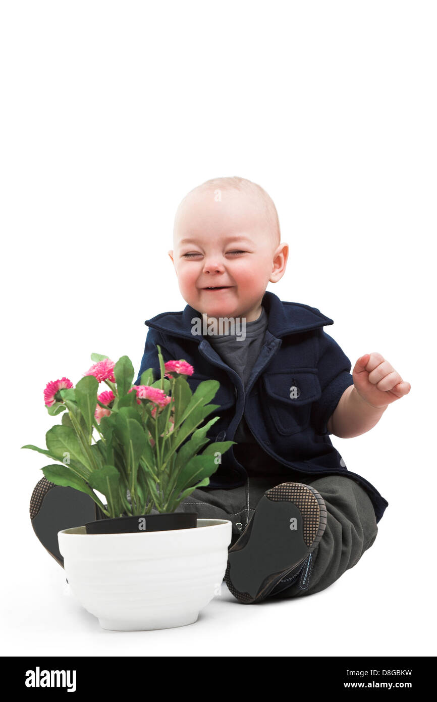 Boy plant pot hi-res stock photography and images - Alamy