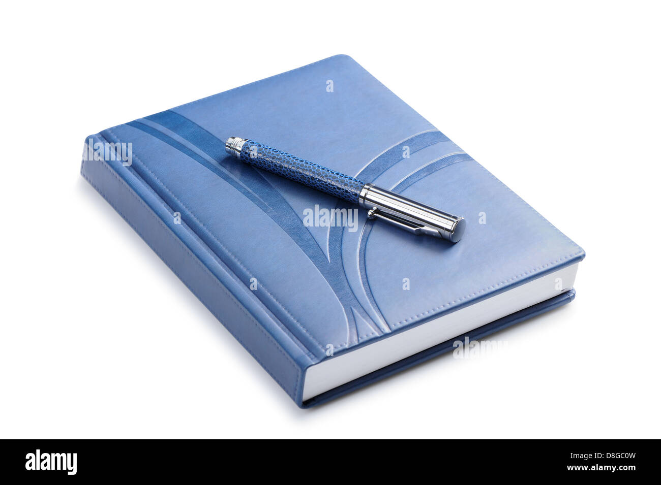 Pen and a closed notebook Stock Photo - Alamy