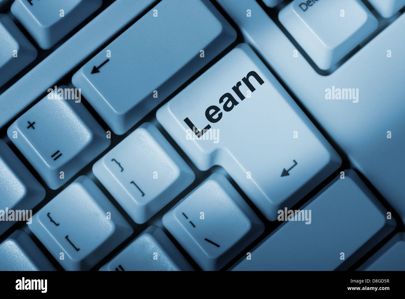 keyboard with key learn Stock Photo - Alamy