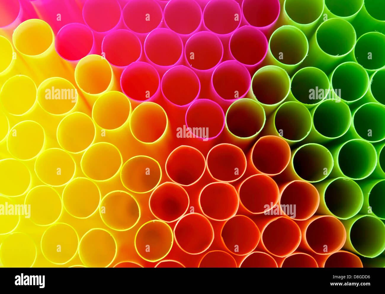 Multi-colored tubules for a cocktail Stock Photo - Alamy