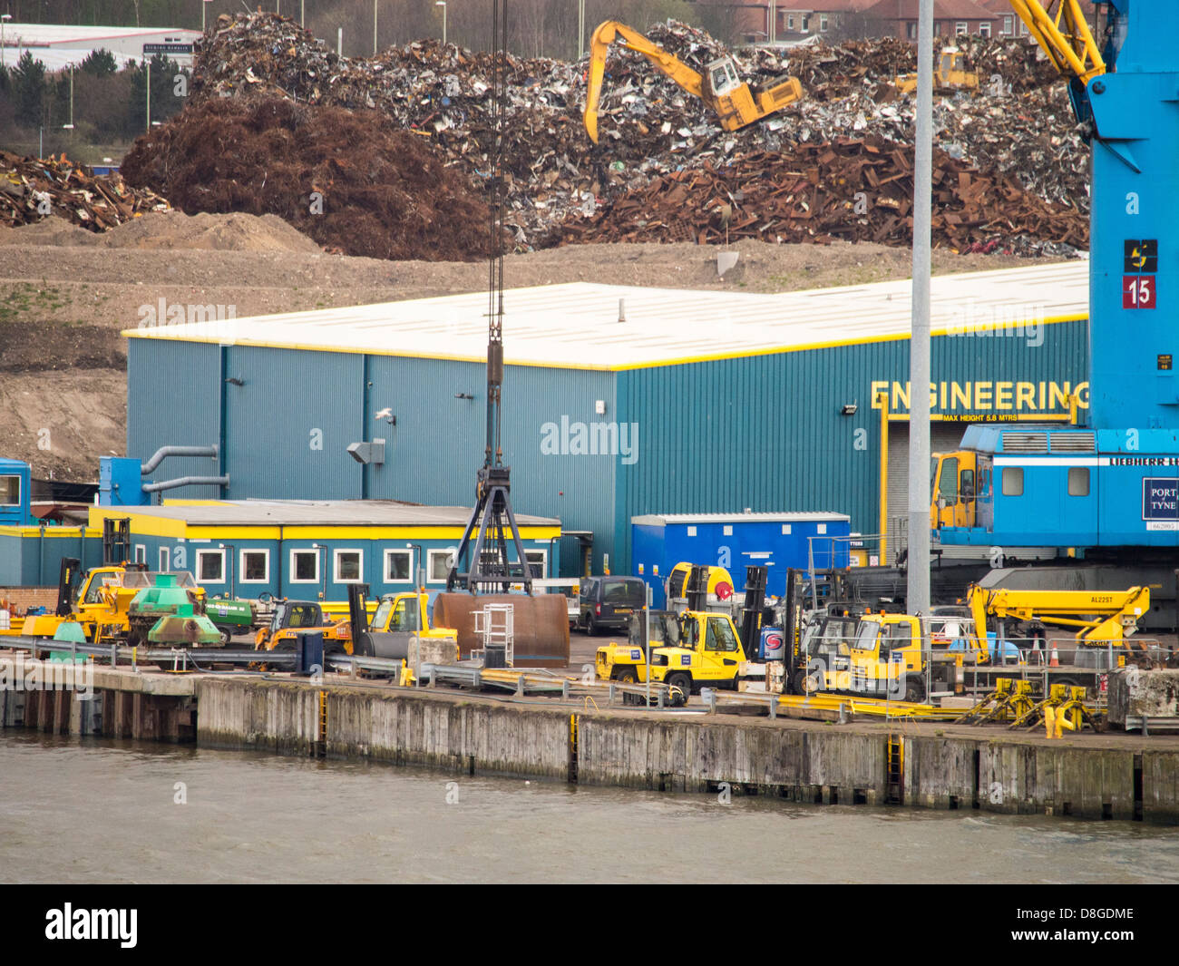 Scrap metal at the Port of Tyne at North Shields near Newcastle, UK ...