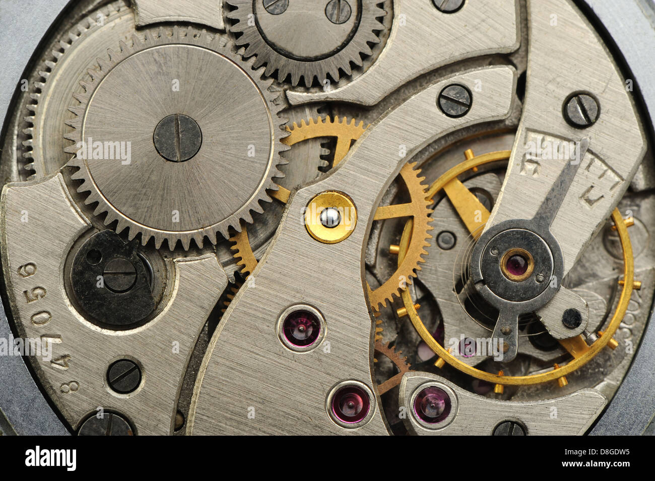 The mechanism of analog hours Stock Photo - Alamy