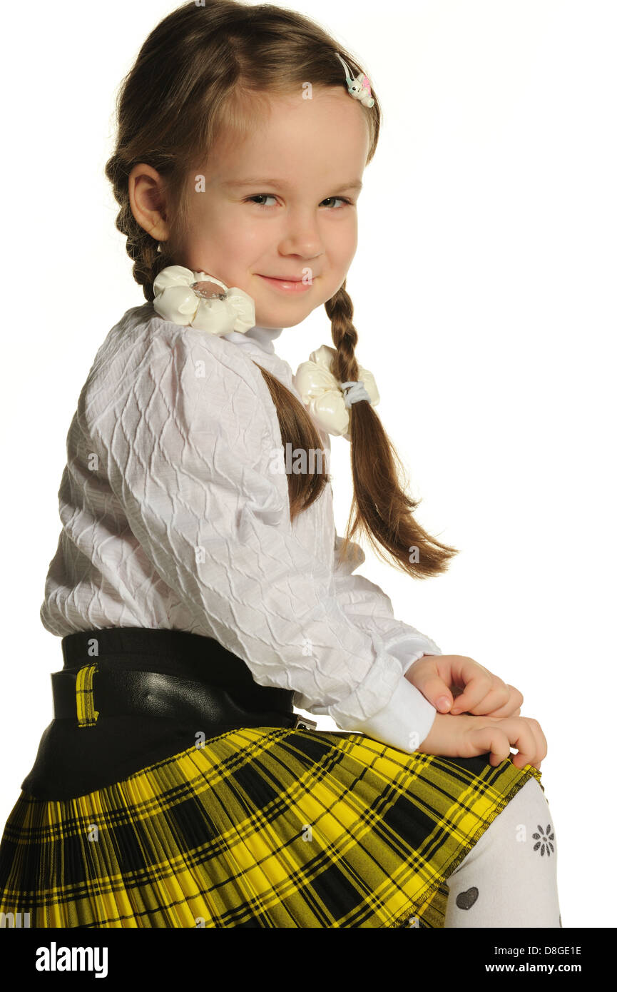 Portrait of the pretty little girl Stock Photo - Alamy