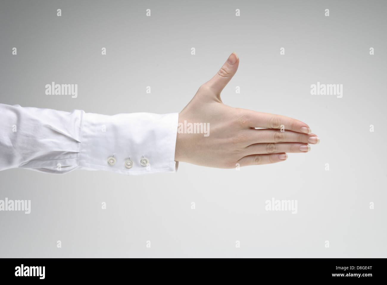 Woman extends a hand Stock Photo - Alamy