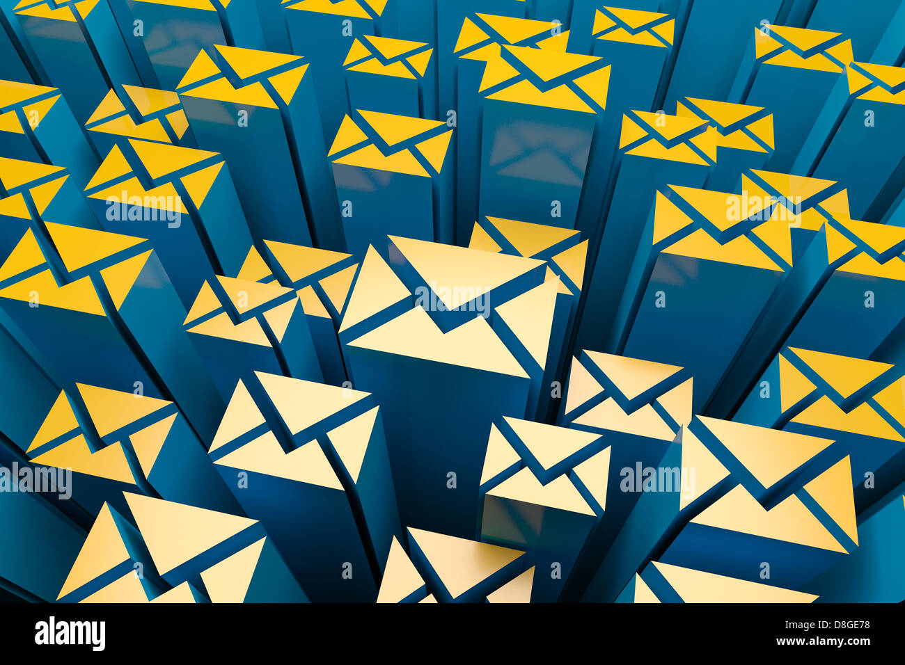 3d render illustration of 3d mail icons Stock Photo - Alamy